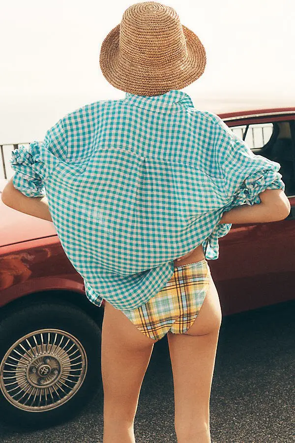 Solid & Striped Daphne Bikini Bottoms - Multi Plaid