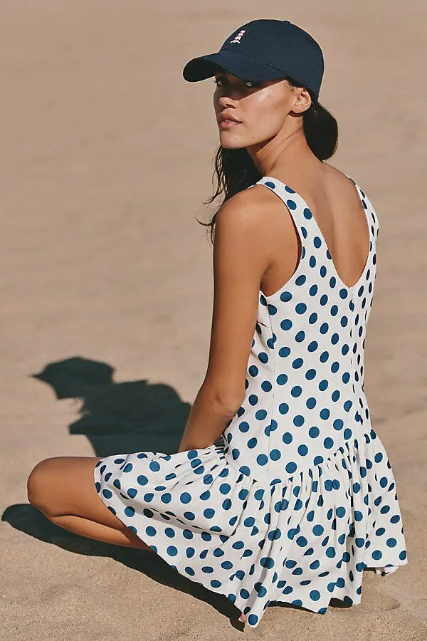 Peixoto Polka Dot Cotton Mini Dress