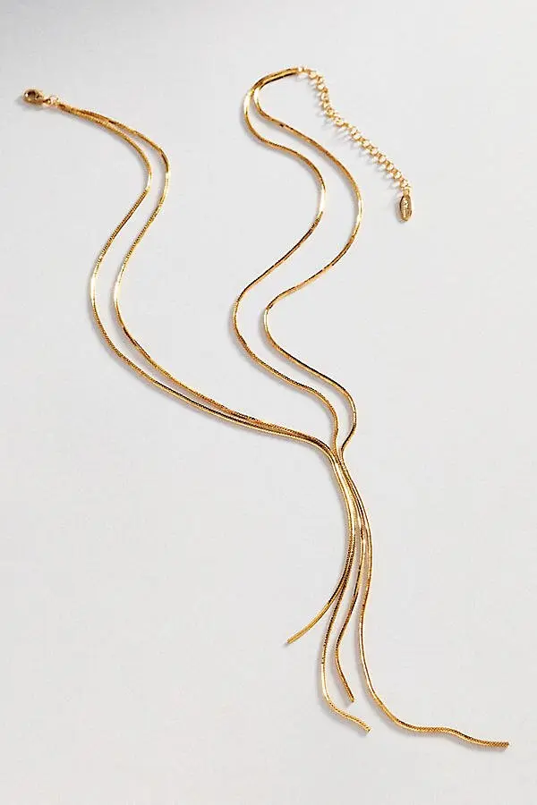 Anthropologie Fringe Y-neck Necklace