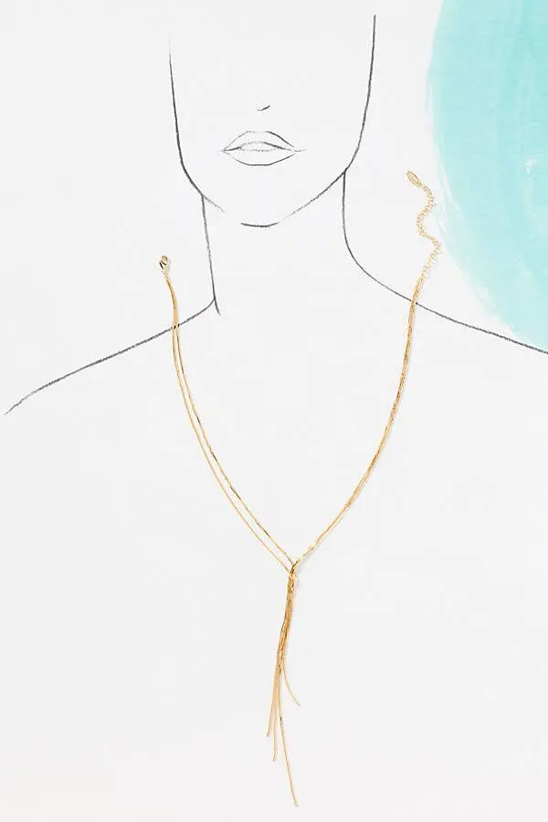 Anthropologie Fringe Y-neck Necklace