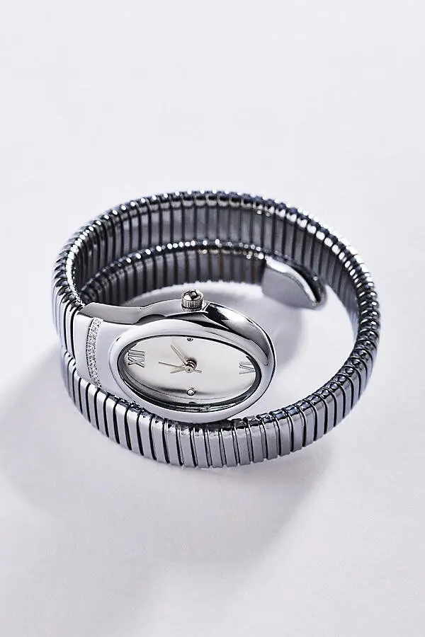 Anthropologie Stretch Wrap Watch - Silver