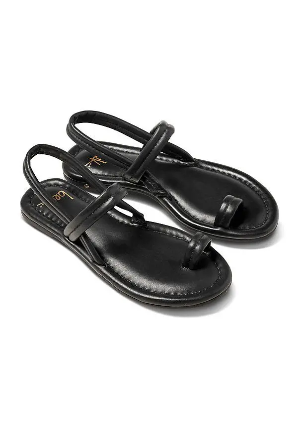 Beek Pavo Toe-loop Slides - Black