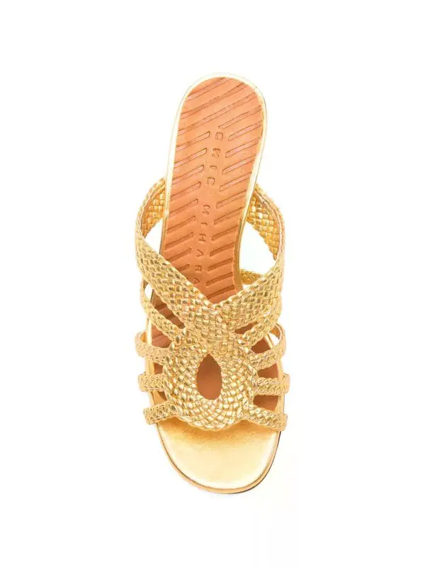 Chie Mihara Beloni Woven Metallic Sandals