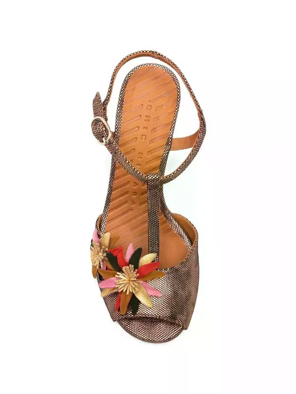 Chie Mihara Uliva Floral-embellished T-bar Sandals