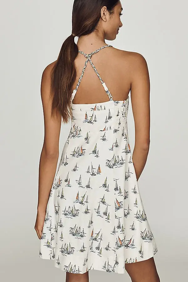 Maeve Linen Blend Mini Dress