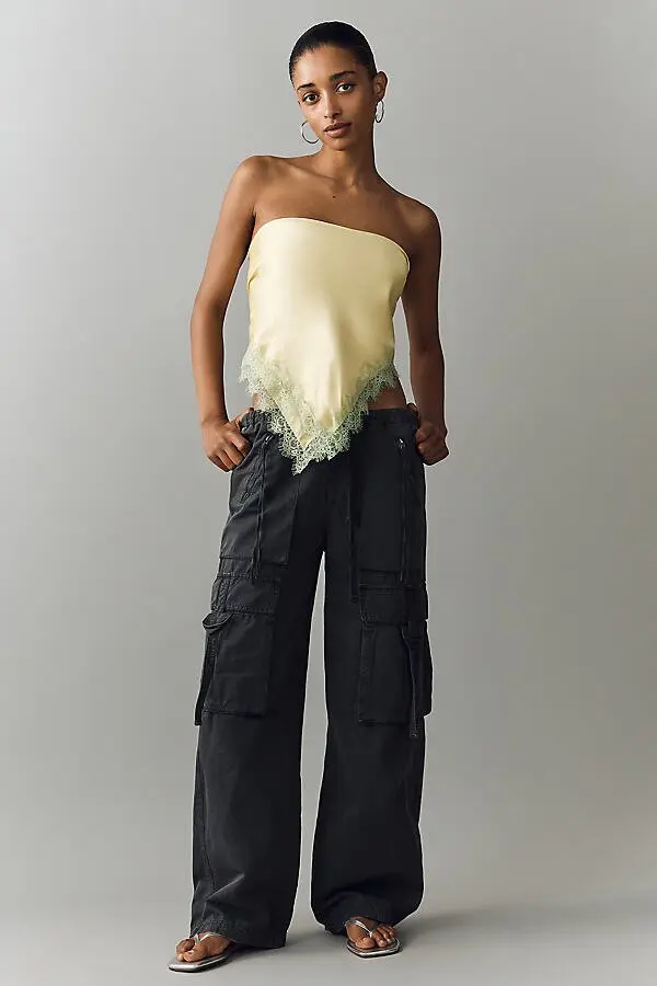 Citizens Of Humanity Andira Cotton Linen Pull-on Cargo Pants - Charcoal