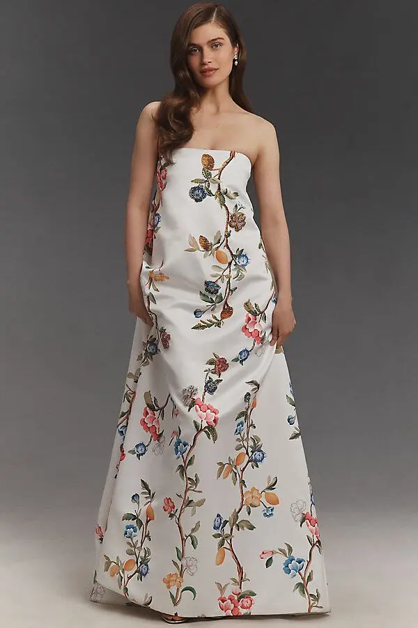 LEO LIN Phoebe Maxi Dress - White Floral