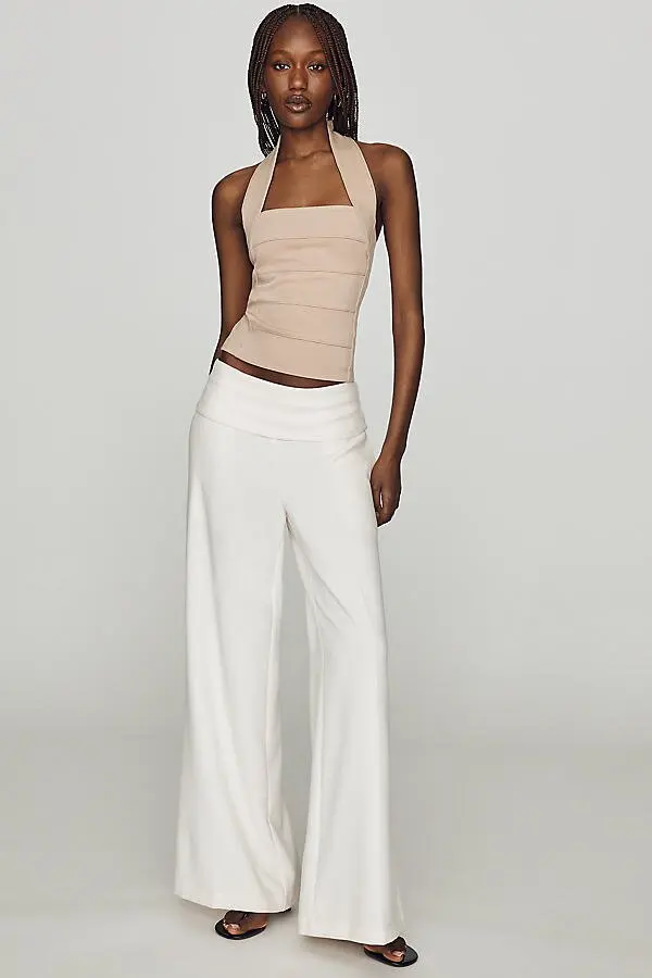 Anthropologie Ponte Bandage Halter Top - Camel