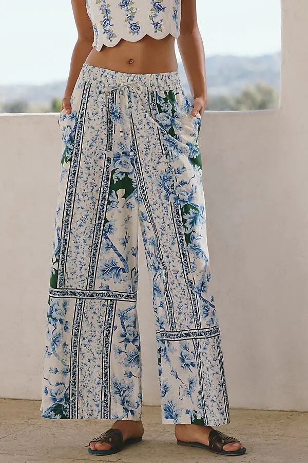 Agua Bendita Winter Ivy" Wide-leg Pants