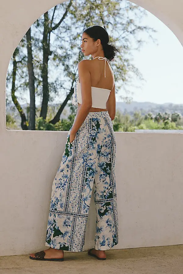 Agua Bendita Winter Ivy" Wide-leg Pants