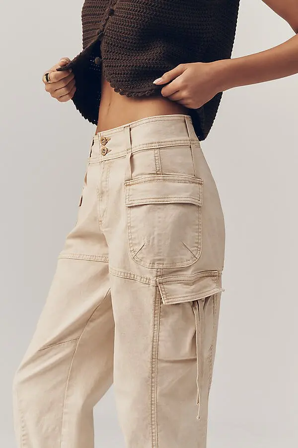 PILCRO Cargo Crop Pants - Apple Cinnamon