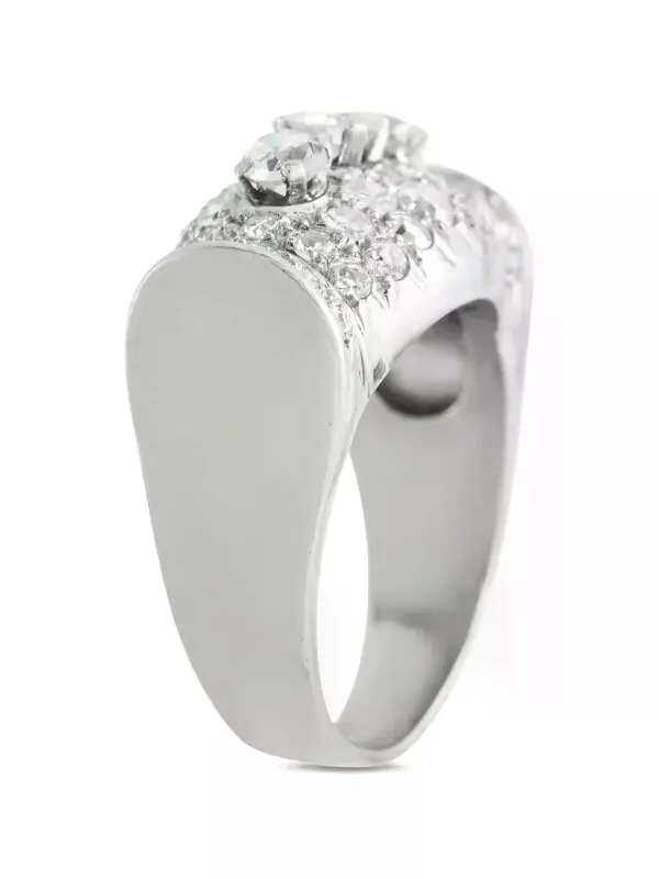 LB EXCLUSIVE 18k White Gold Diamond Ring 1.58 Ctw - Silver