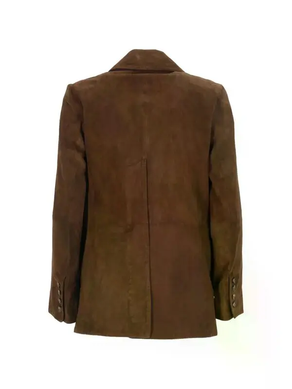 THE JACKIE LEATHERS Suede Notch-lapel Jacket