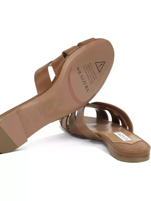 AQUAZZURA Intertwined Leather Sandals