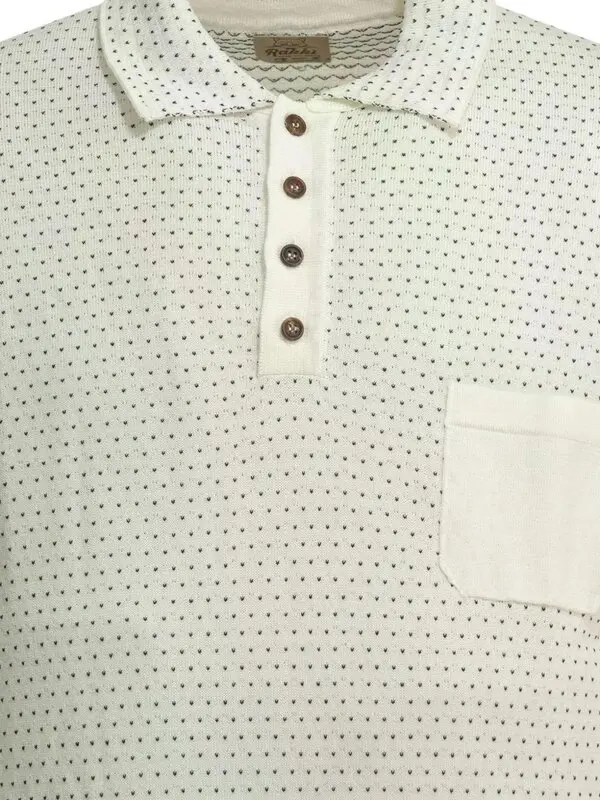 RAKKI Micro-patterned Chest-pocket Polo Shirt