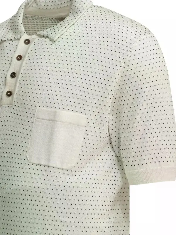 RAKKI Micro-patterned Chest-pocket Polo Shirt
