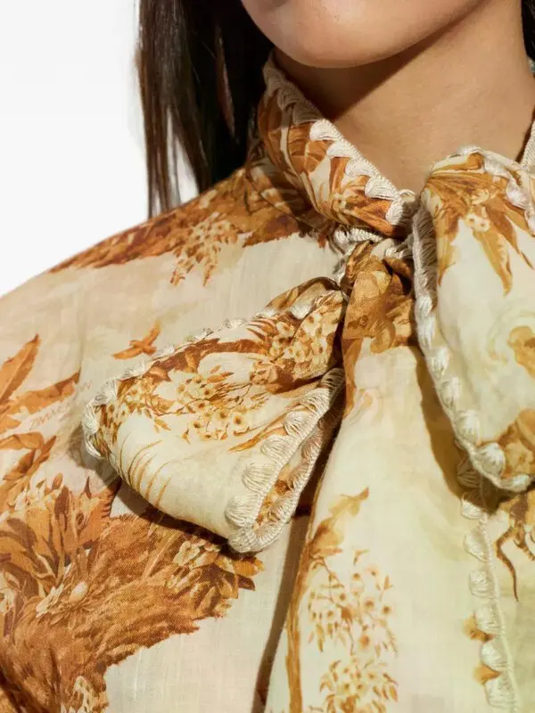 Zimmermann Safari Print Blouse - Brown
