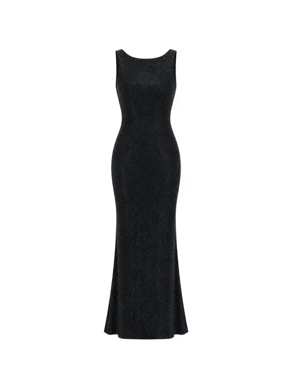 TWENTY FOURHAITCH Helios Crystal-embellished Maxi Dress - Black