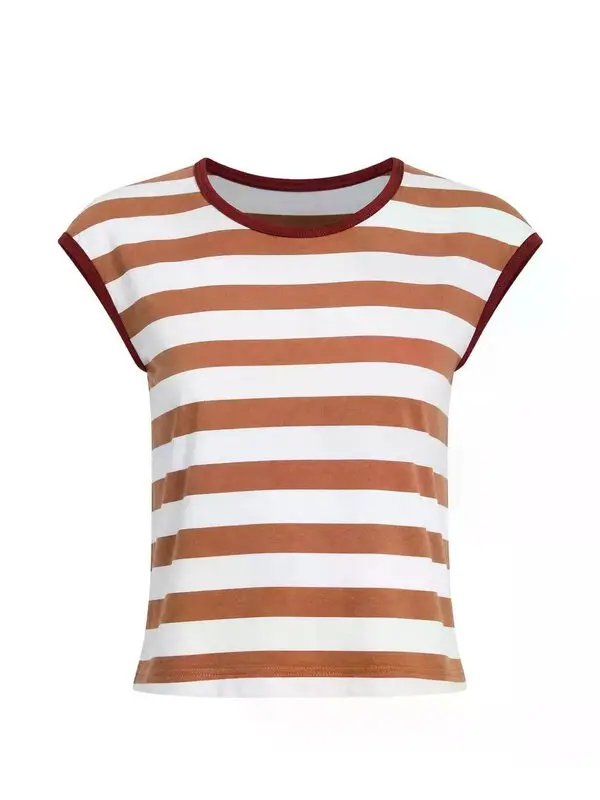 R13 Striped Sleeveless T-shirt - White