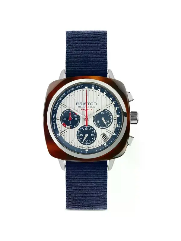 BRISTON Clubmaster Regatta 42mm Chronograph Watch - White
