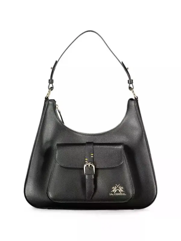 LA MARTINA Pebble-texture Shoulder Bag - Black