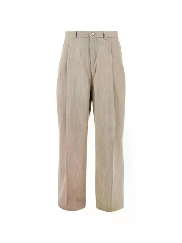 CMMN SWDN Pleated Twill-weave Trousers - Grey