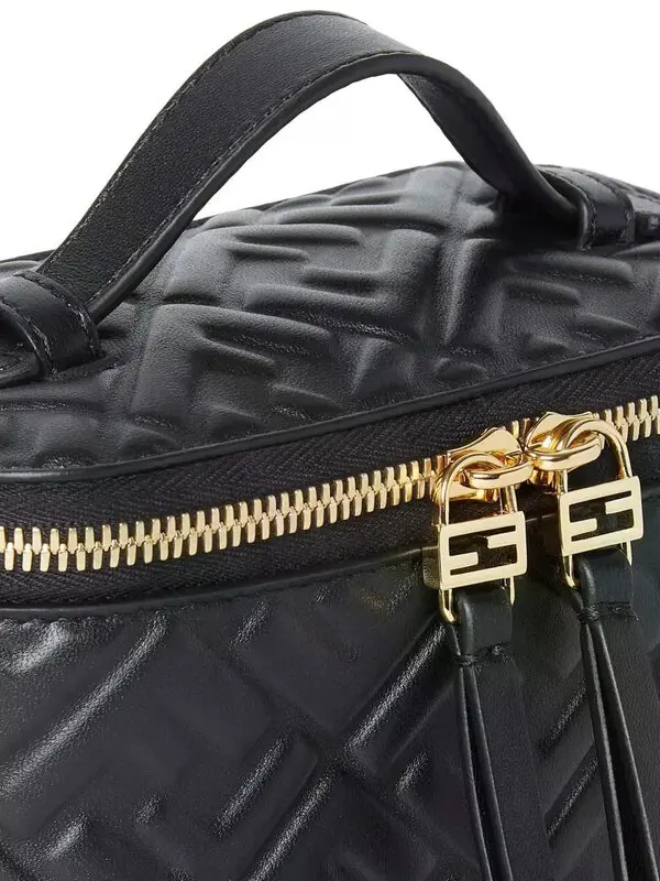 Fendi Ff-embossed Leather Make-up Bag