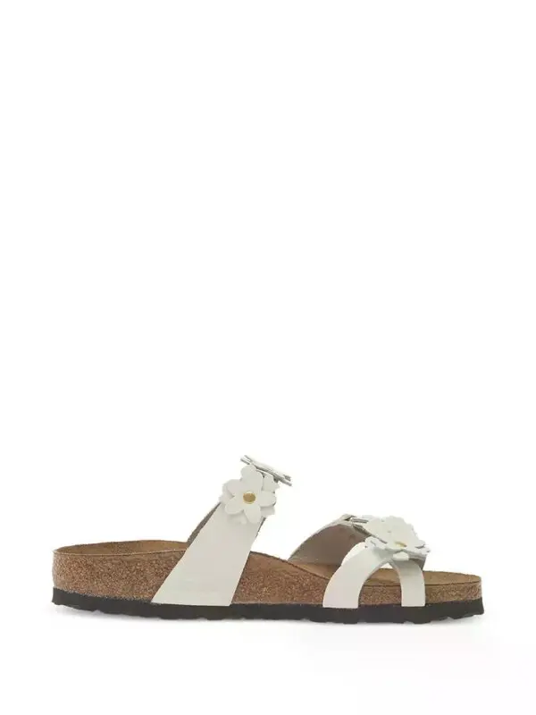 BIRKENSTOCK Mayari Flower Appliqué Sandals - White