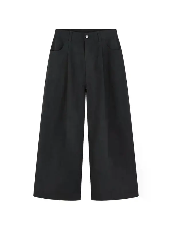 Comme Des Garçons Pleated Wide-leg Trousers - Black
