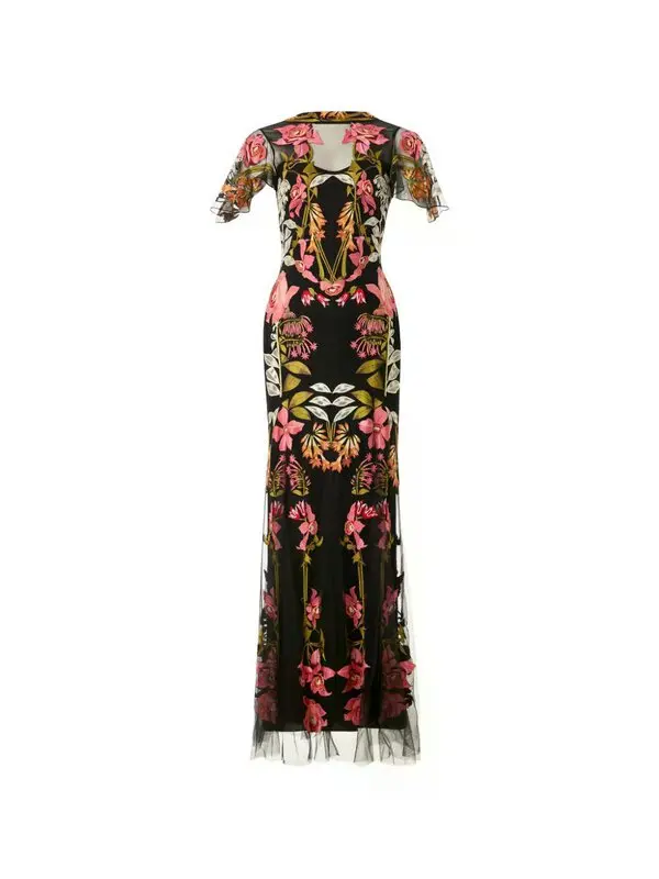 TEMPERLEY LONDON Lucille Embroidered Dress - Black