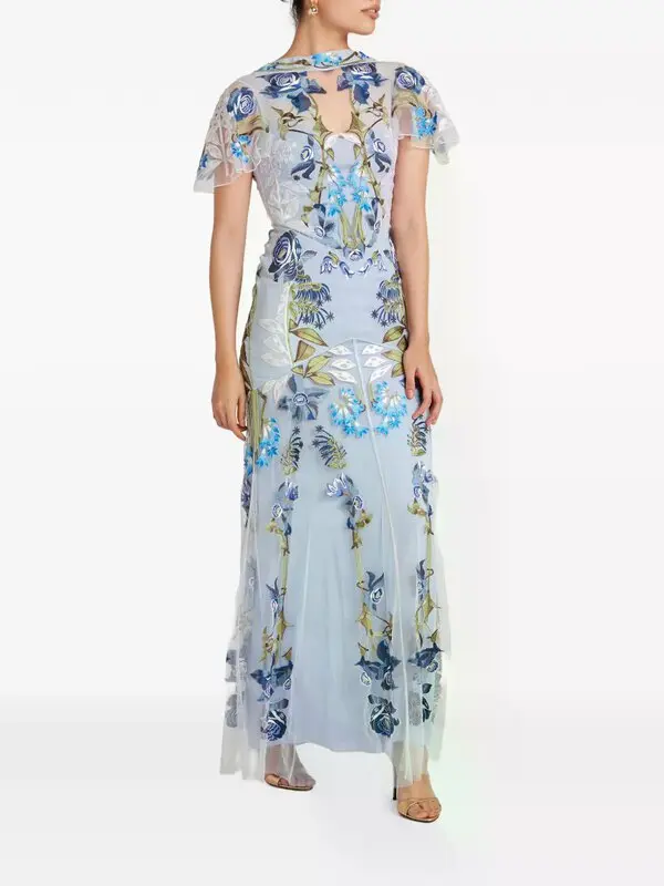 TEMPERLEY LONDON Lucille Embroidered Dress - Blue