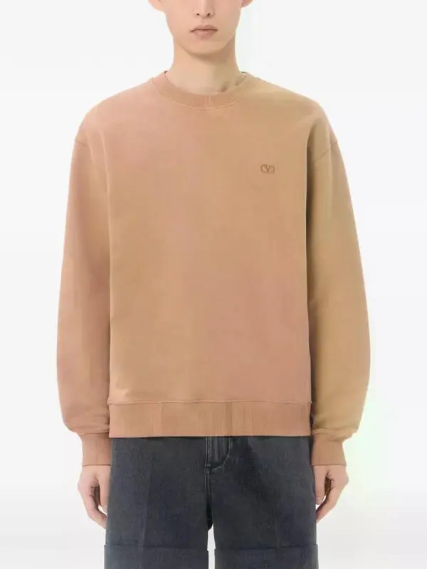 Valentino Garavani Vlogo Embroidered Cotton Sweatshirt