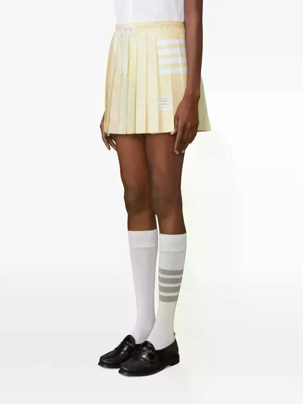 Thom Browne 4-bar Drawstring Pleated Mini Skirt