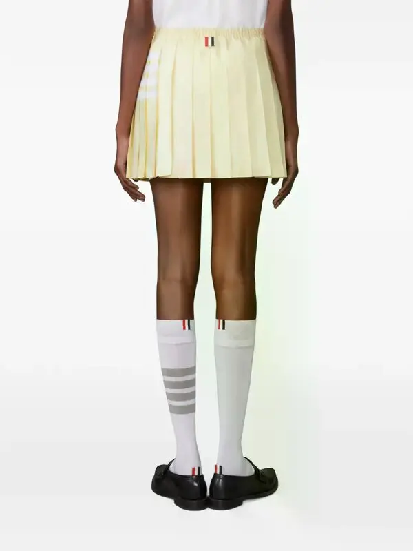 Thom Browne 4-bar Drawstring Pleated Mini Skirt