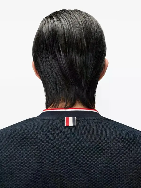 Thom Browne Textured-cotton Chest-pocket T-shirt