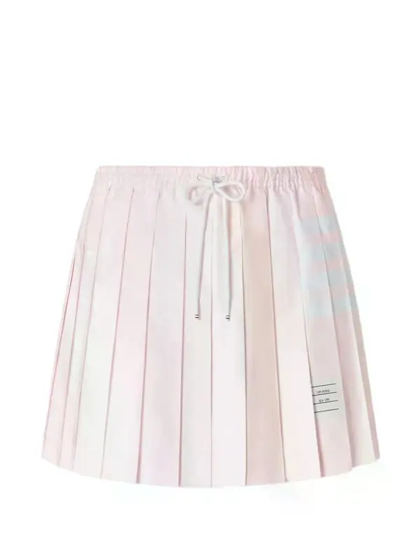 Thom Browne 4-bar Drawstring Pleated Mini Skirt