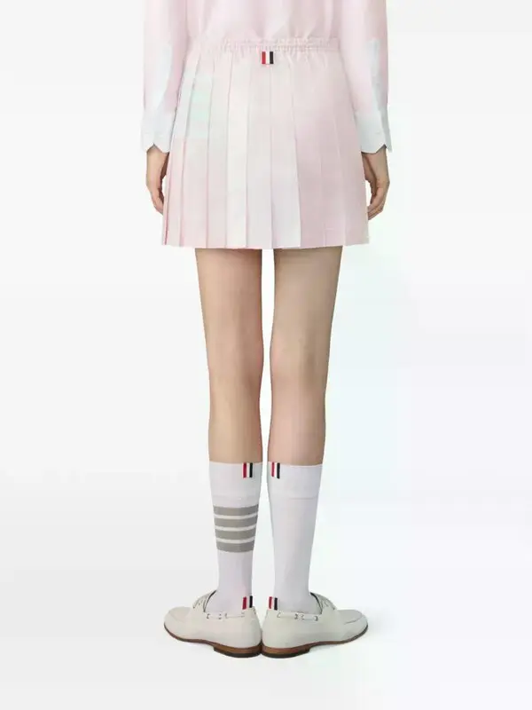 Thom Browne 4-bar Drawstring Pleated Mini Skirt