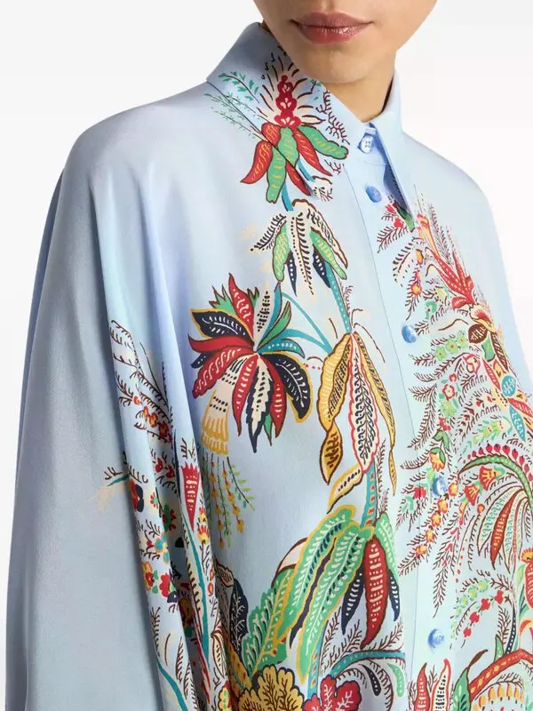Etro Paisley Print Silk Shirt