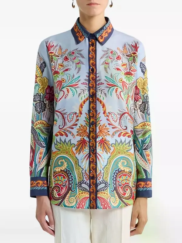 Etro Paisley Print Cotton Shirt