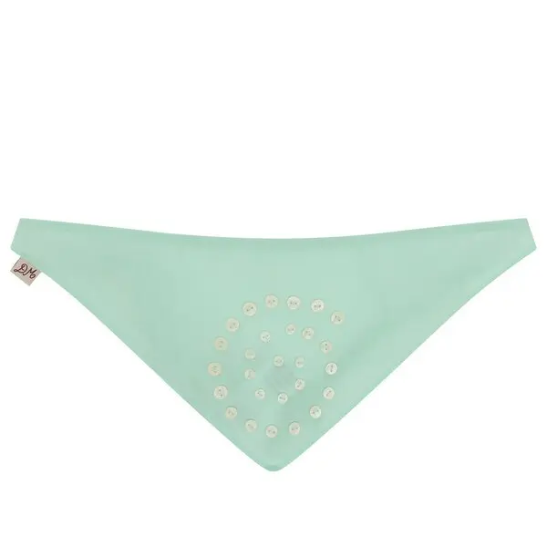 DAMSON MADDER Swirl Button Headscarf - Mint
