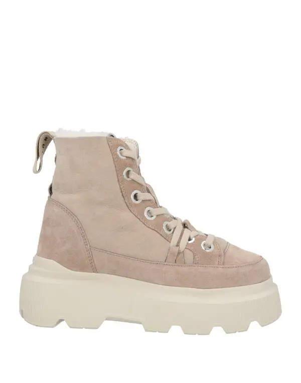 Inuikii Padded Leather Lace-up Ankle Boots With Shearling Lining