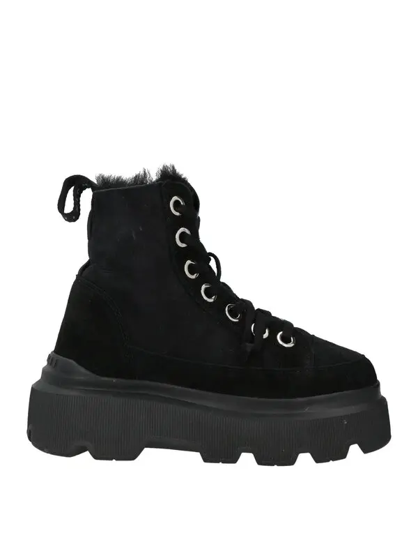 Inuikii Padded Leather Lace-up Ankle Boots With Shearling Lining