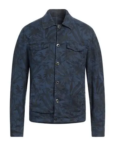 Montedoro Floral Print Linen Cotton Elastane Jacket - Navy