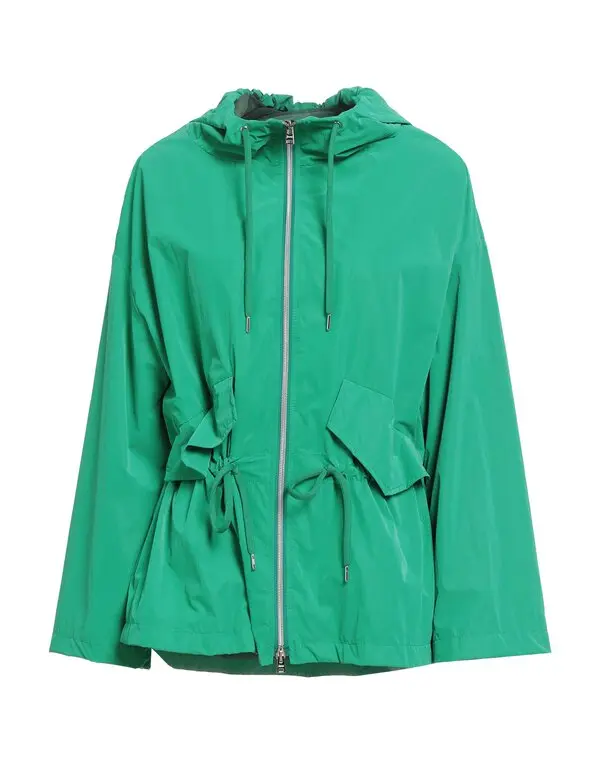 Herno Hooded Zip-up Polyamide Windbreaker With Drawstring Waist