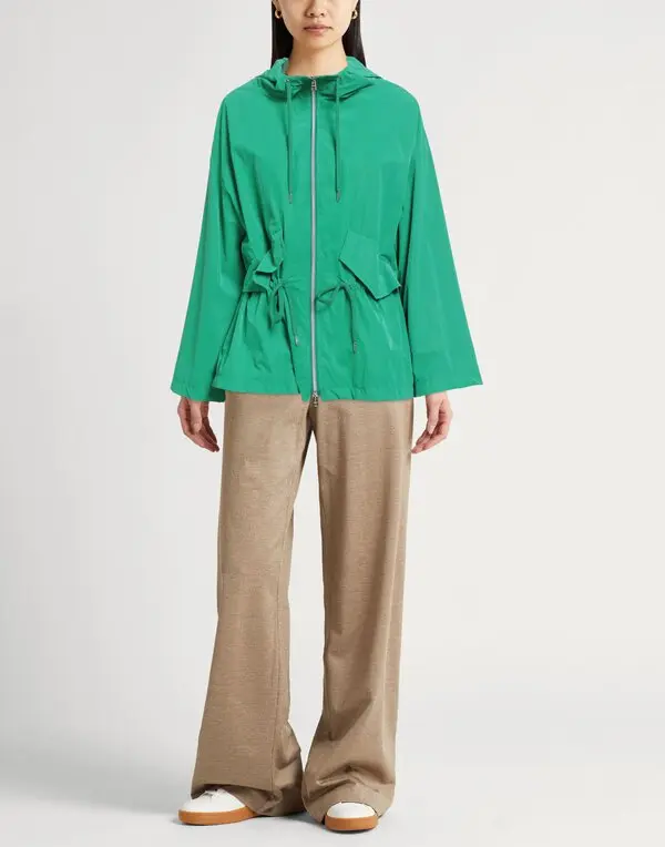 Herno Hooded Zip-up Polyamide Windbreaker With Drawstring Waist