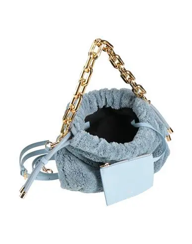 N°21 Light Teddy Fleece Handbag With Embroidered Logo And Chain Strap
