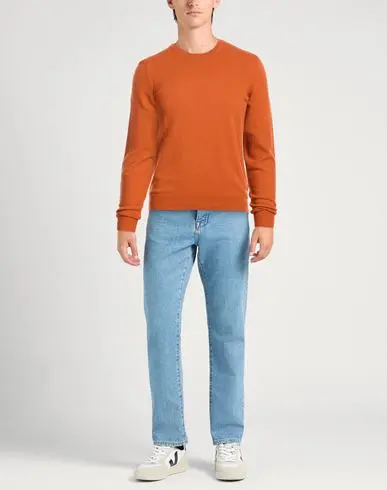 ZANONE Virgin Wool And Cashmere Crewneck Sweater - Rust