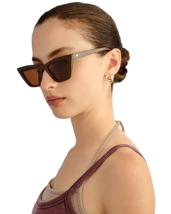 Le Specs Velodrome Cat Eye Sunglasses, 54mm - Cocoa