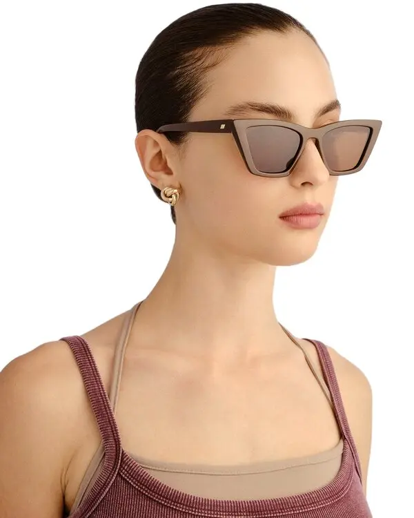 Le Specs Velodrome Cat Eye Sunglasses, 54mm - Cocoa