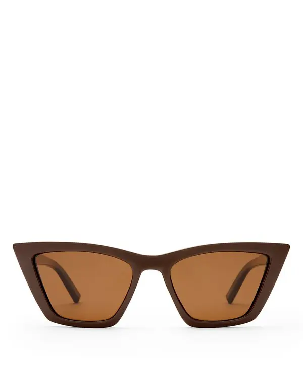 Le Specs Velodrome Cat Eye Sunglasses, 54mm - Cocoa